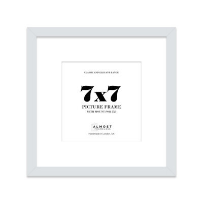 "7X7"" Light Grey Picture Frame - 7X7"" Square Frame With 5X5"" Mount ...