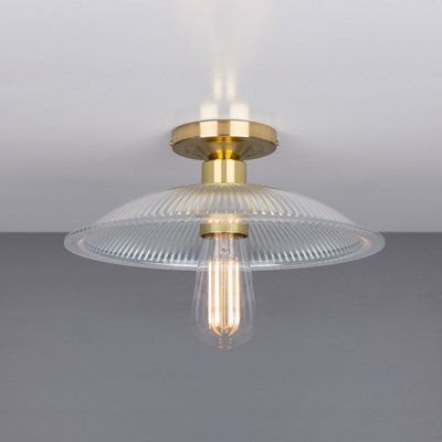 Luminosa Lighting Luminosa Calix Flush Ceiling Fitting, Polished Brass ...