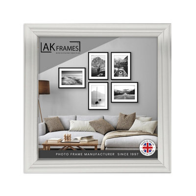"AK Frames 9X9"" Classic Light Grey Modern Picture Frame - Poster Frame ...