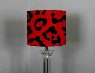 Andrew Lee Leopard Print In Red (Ceiling & Lamp Shade) / 45Cm X 26Cm ...