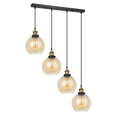 Luminosa Lighting Luminosa Industrial And Retro Hanging Pendant Black ...