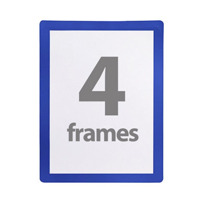 Simpa Flex-O-Frame A4 Self-Adhesive Frames With Blue Border And Magnetic Closure - Set Of 4 by B ...