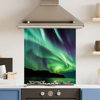 Choose Your Print Premium 65 X 70Cm Northern Lights 6mm Glass Toughened ...