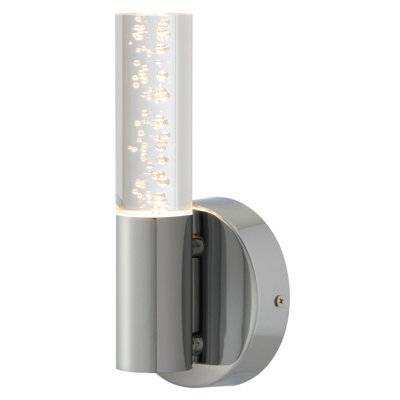 Ariel Bathroom Ip44 Wall Light Bubble Glass Acrylic Polished Chrome 6W ...