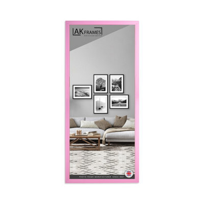 "AK Frames 24X12"" Classic Pastel Pink Modern Picture Frame - Poster ...