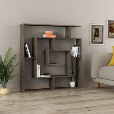 Decortie Labirent Modern Bookcase Display Unit Room Separator Dark ...