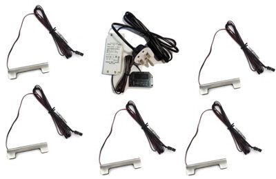 Moderix Glass Clips Led Light Set Metal 66mm Cupboard Lighting Kit ...