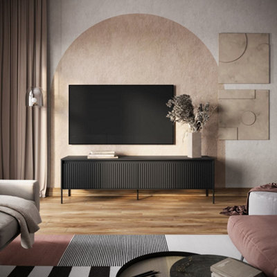 Arte Trend 06 Tv Cabinet In Oak Artisan - Ripple Front & Push-To-Open ...
