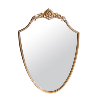 Dibor Antique Style Hallway Bedroom Wall Mounted Gold Mirror by B&Q ...