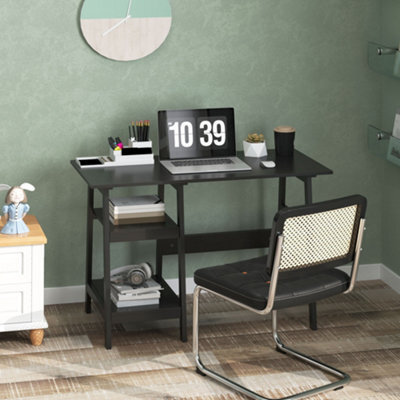 Homcom Computer Writing Desk W/ Shelf Pc Workstation For Home Office ...