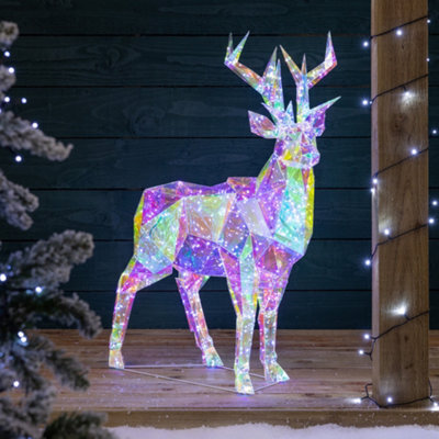 Christow Christmas Stag Light Iridescent Led Indoor Outdoor Decoration ...