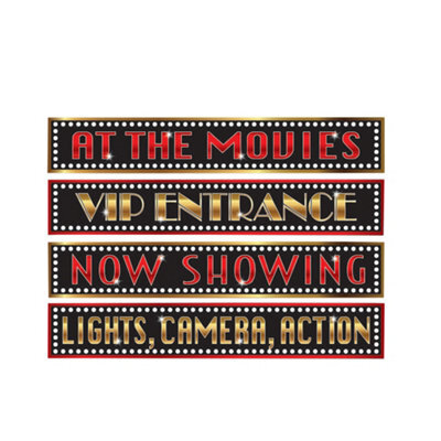 Bristol Novelty Marquee Signs At The Movies Street Signs (Pack Of 4 ...