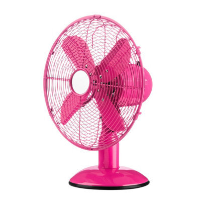 Premier Housewares Essentials By Premier Hot Pink Desk Fan by B&Q ...