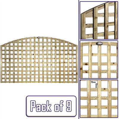 Premier Garden Supplies 9X Width: 6Ft X Height: 3Ft Arch Top Square ...