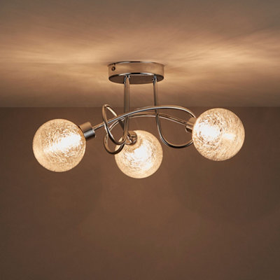 Colours Onnes Chrome Effect 3 Light Spotlight by B&Q | ufurnish.com