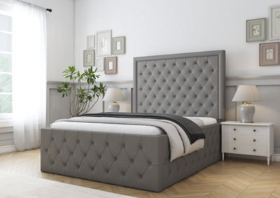 Comfort Beds Winchester Pewter Dumfries Bed Frame by B&Q | ufurnish.com