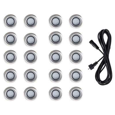 Valuelights Pair Of Ip67 Rated 40mm Blue Led Round Decking Kitchen ...