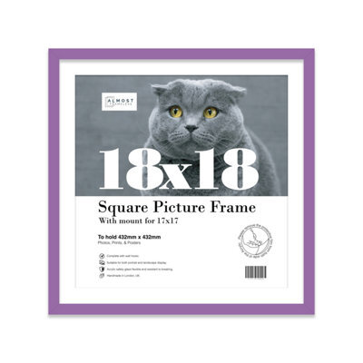 "18X18"" Purple Picture Frame - 18X18"" Square Frame With 17X17"" Mount ...