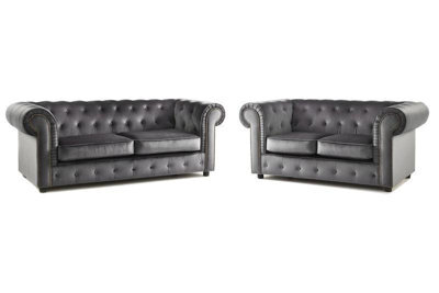 Alpha Designs Guild Furniture Stop - Asha 3+2 Seater Deluxe Velvet Sofa ...