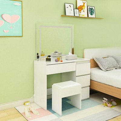 Kosy Koala Vanity Fantasy Dressing Table With Drawers Led Mirror And ...