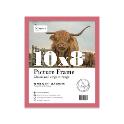 10X8 Pink Picture Frame (25.4 X 20.3Cm) Poster, Photo, Artwork, Gallery ...