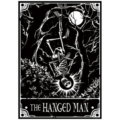 Deadly Tarot The Hanged Man Plaque Black/white (One Size) by B&Q ...