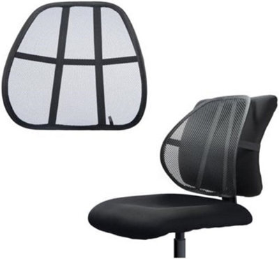 Mesh Back Support Solution Seat Office Rest Relief Stress Lumbar Chair ...