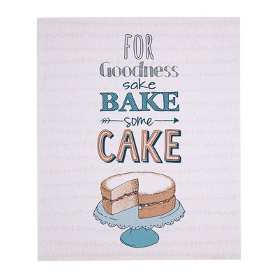 Orsina Bake Some Cake Wall Plaque, Playful Pastel Design With Bold ...