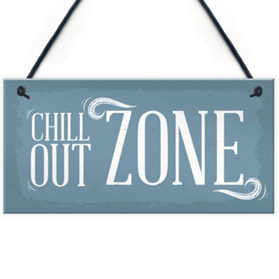 Red Ocean Chill Out Zone Man Cave Shed Summerhouse Sign Hot Tub Home ...
