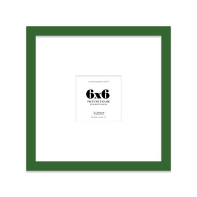 "6X6"" Green Picture Frame - 6X6"" Square Frame With 3X3"" Mount For ...