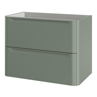 GoodHome Nevado Standard Matt Green Wall-Mounted Bathroom Vanity Unit ...