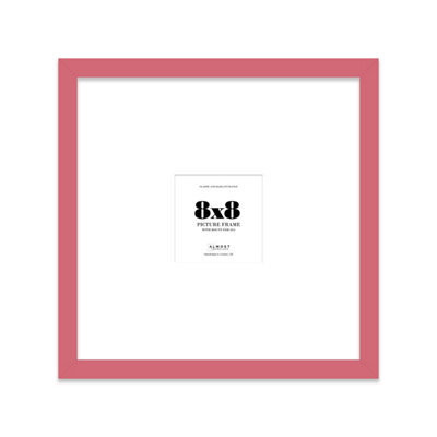 "8X8"" Pink Picture Frame - 8X8"" Square Frame With 4X4"" Mount For 8X8 ...