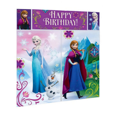 Disney Frozen Frozen Happy Birthday Wall Decoration Set Multicoloured ...