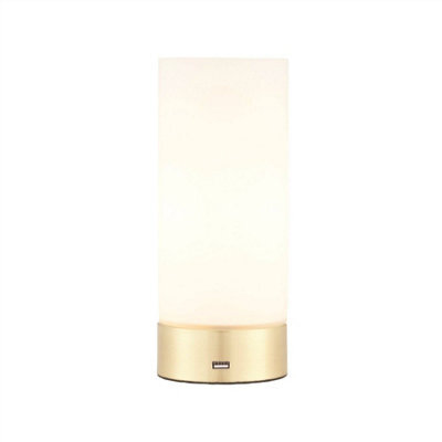 Luminosa Lighting Luminosa Dara 1 Light Table Lamp Brushed Brass, Matt ...