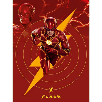 The Flash Energy Canvas Print Red/yellow (40Cm X 30Cm) by B&Q ...