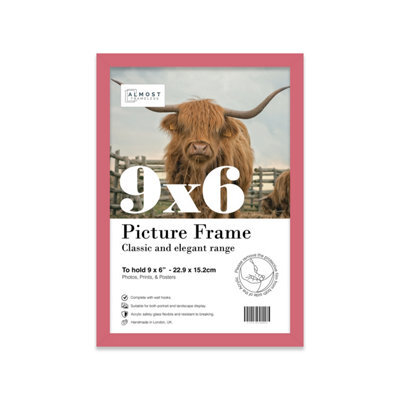 9X6 Pink Picture Frame (22.9 X 15.2Cm) Poster, Photo, Artwork, Gallery ...