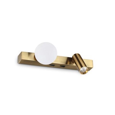Ideal Lux Ping Pong Reading Wall Light Brass 3000K by B&Q | ufurnish.com
