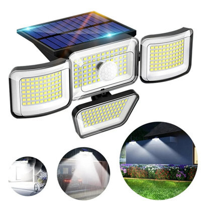Outdoor Solar Powered Led Security Light With Pir Motion Sensor by B&Q ...