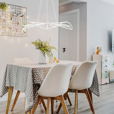 CGC Lighting Cgc Paraplu 1 Wave 90Cm White Led Ceiling Pendant Light ...