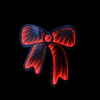 Christmas Decor: 21Cm Hanging Bow With Infinity Light by B&Q | ufurnish.com