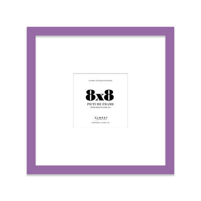 "8X8"" Purple Picture Frame - 8X8"" Square Frame With 5X5"" Mount For ...