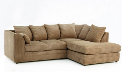 Alpha Designs Guild Furniture Stop - Hart Prime Cord Fabric Corner Sofa ...