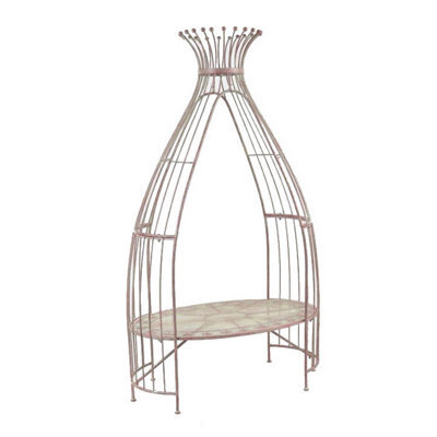 Ascalon Wigwam Arbour Bench - L123 X W70 X H216 Cm - Green Rust by B&Q | ufurnish.com