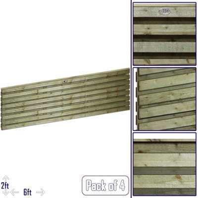 Premier Garden Supplies Roma Double Slotted (Pack Of 4) Width: 6Ft X ...