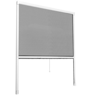 Tectake Fly Screen Roller Blind 130 X 160 Cm - White by B&Q | uFurnish.com