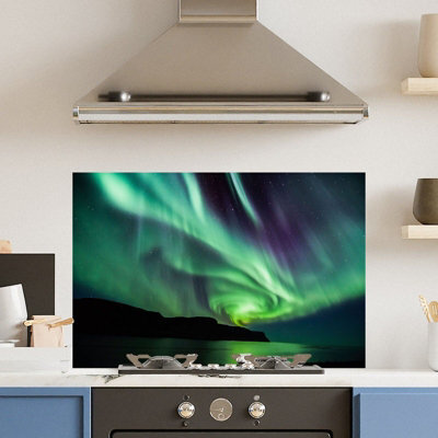 Choose Your Print Premium 90 X 60Cm Northern Lights 6mm Glass Toughened ...