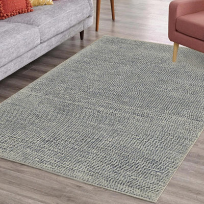 Milano Blue Striped Small Rug, (L)150Cm X (W)80Cm by B&Q | ufurnish.com