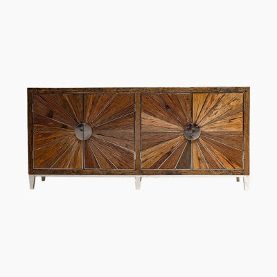 Buttercup Farm Mode Rustic Four Doors Sideboard - Reclaimed Wood ...