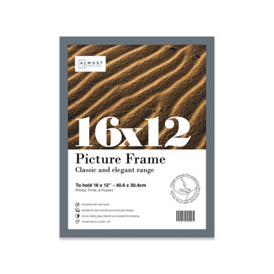 16X12 Grey Picture Frame (40.6 X 30.5Cm) Poster, Photo, Artwork ...
