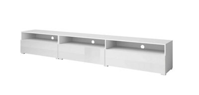 Arte Baros 40 Contemporary Tv Cabinet In White Gloss - W2700mm X H400mm ...